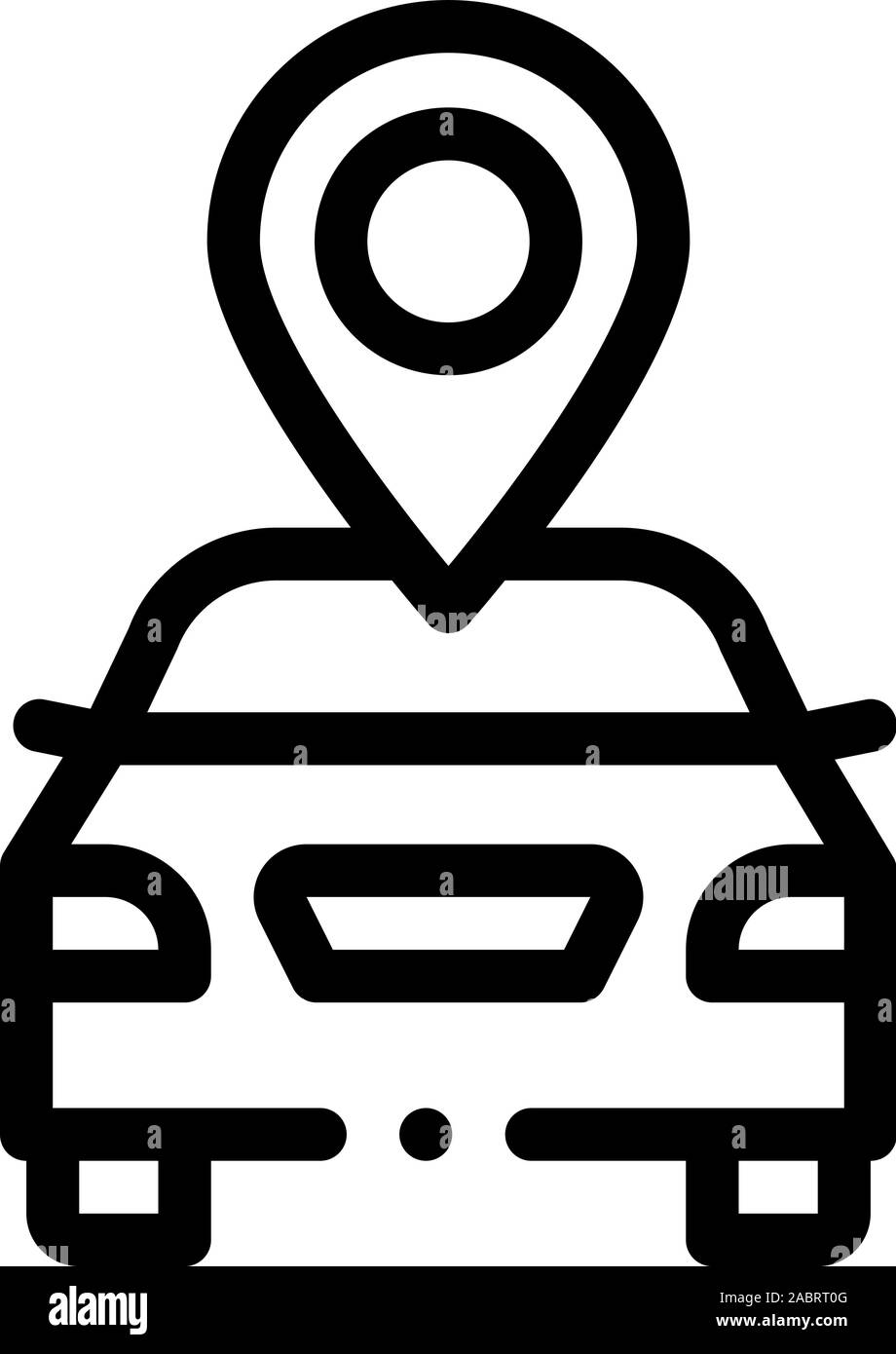 Machines géolocalisation Icône logo Vector Illustration Contour Image ...