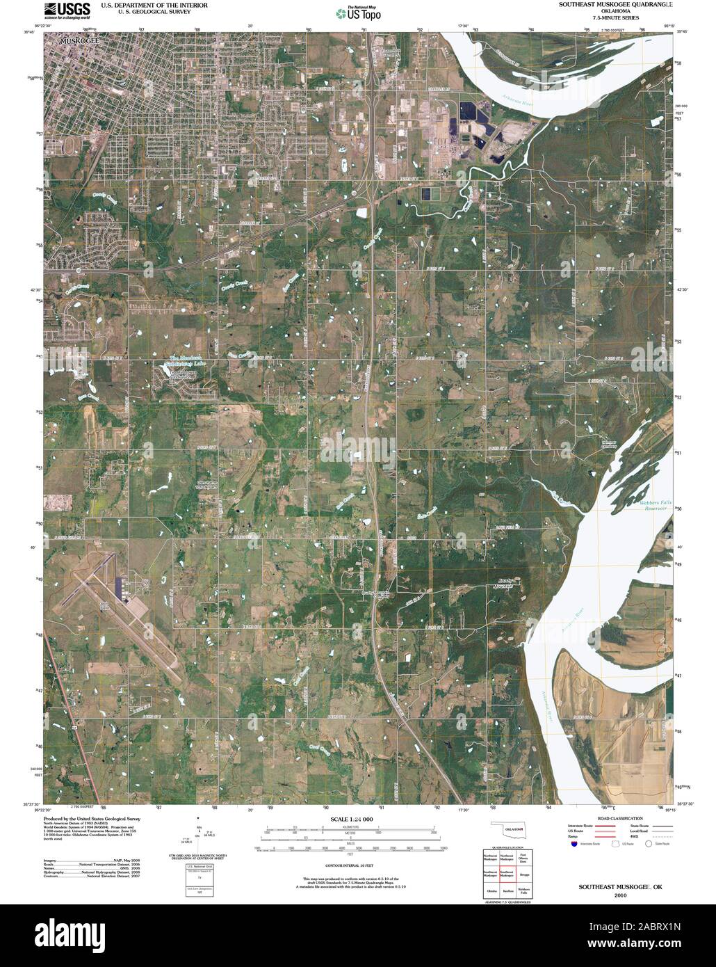 Carte des muskogees Banque de photographies et d’images à haute ...
