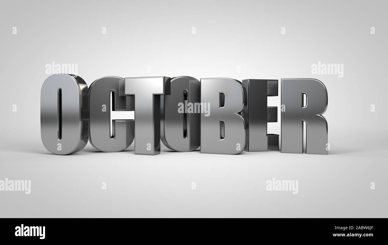 October calendar month Banque de photographies et d’images à haute ...