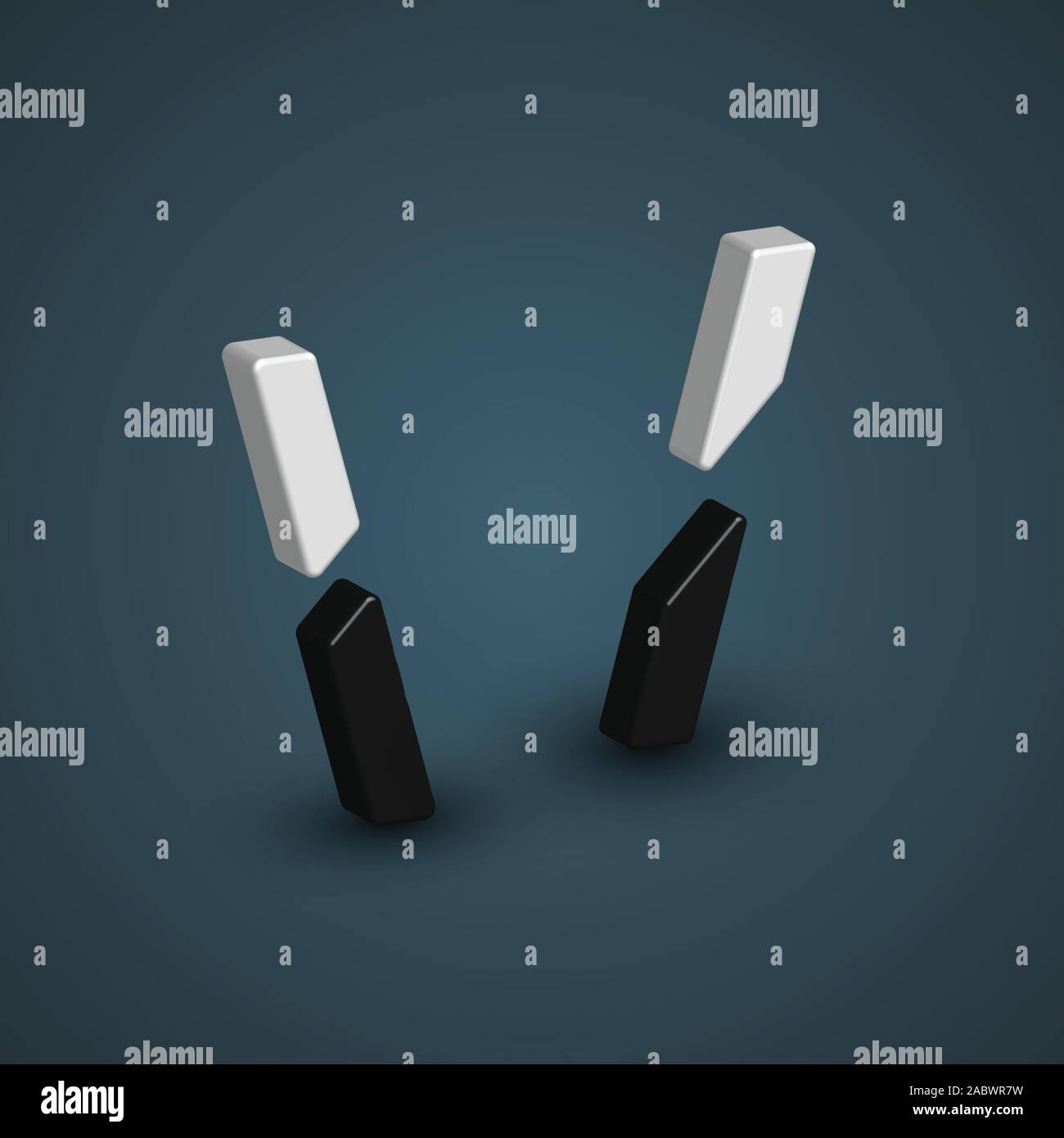 3D noir et blanc à partir d'un ensemble de polices de caractères, vector illustration Image ...