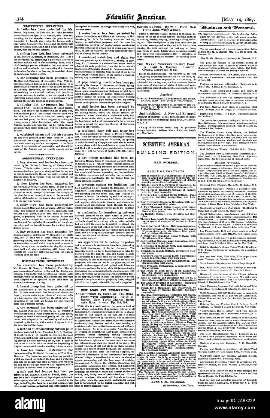 INVENTIONS. Joseph Leightham du Liban Pa. l'invention porte sur les ...