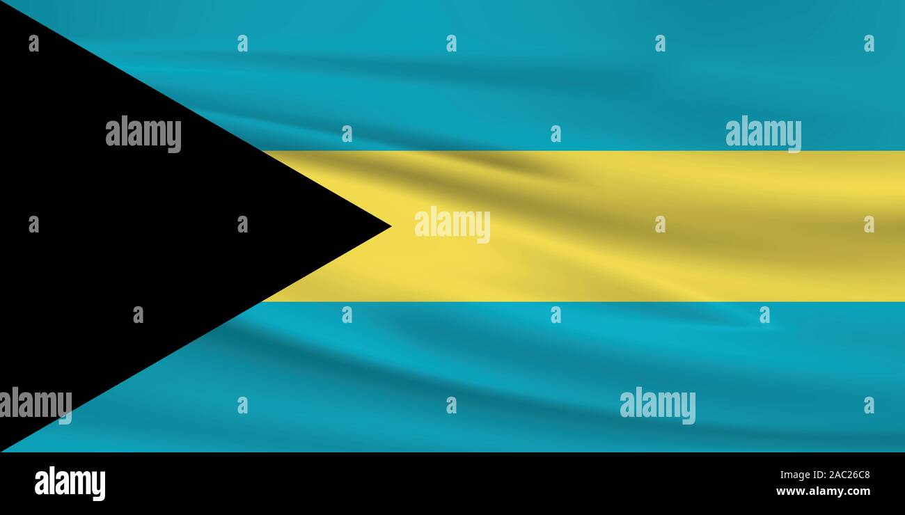 Forme Bahamas drapeau, couleurs officielles et le ratio exact. Bahamas ...