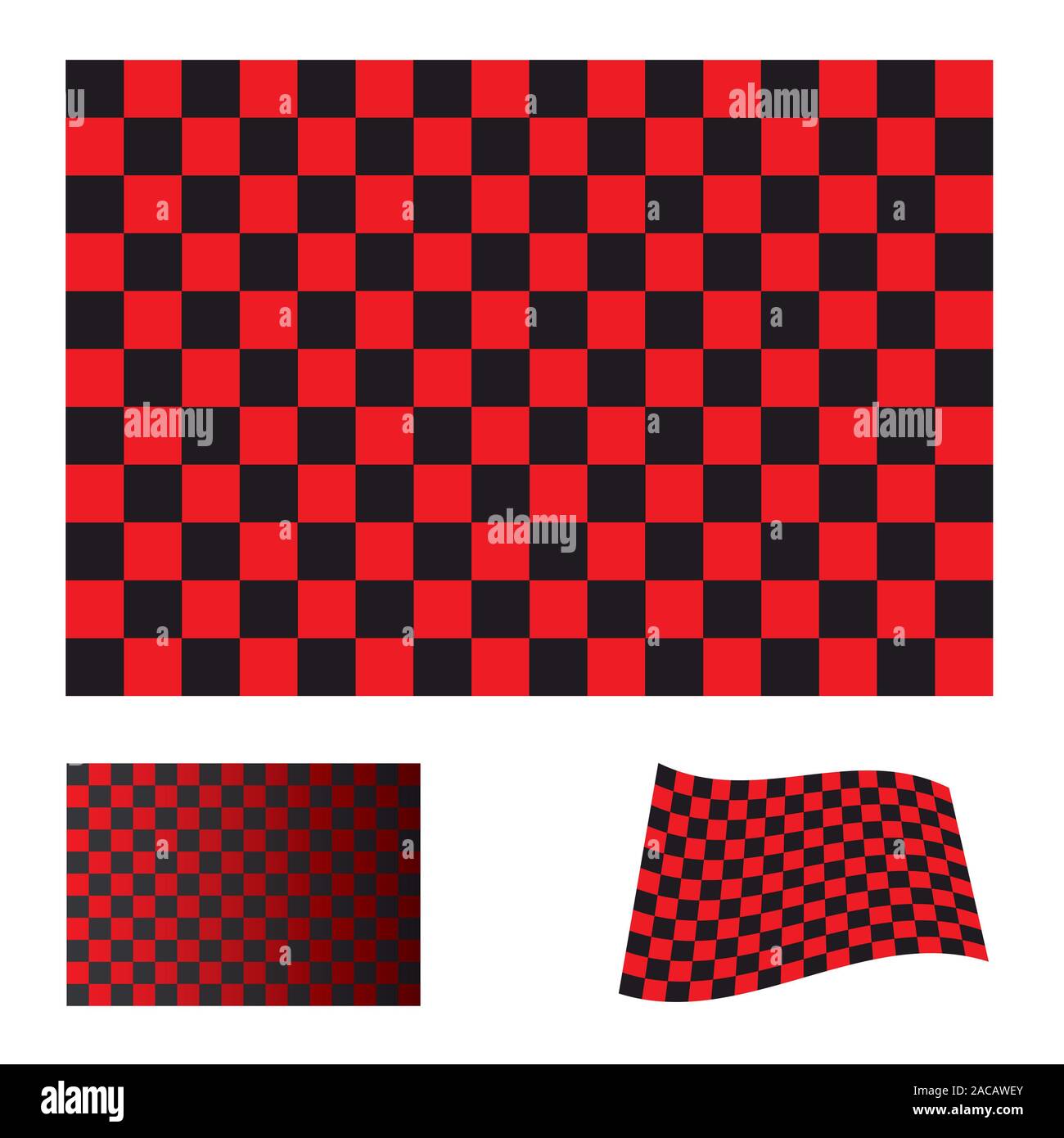Drapeau ã damier rouge et noir Banque d'images détourées - Alamy