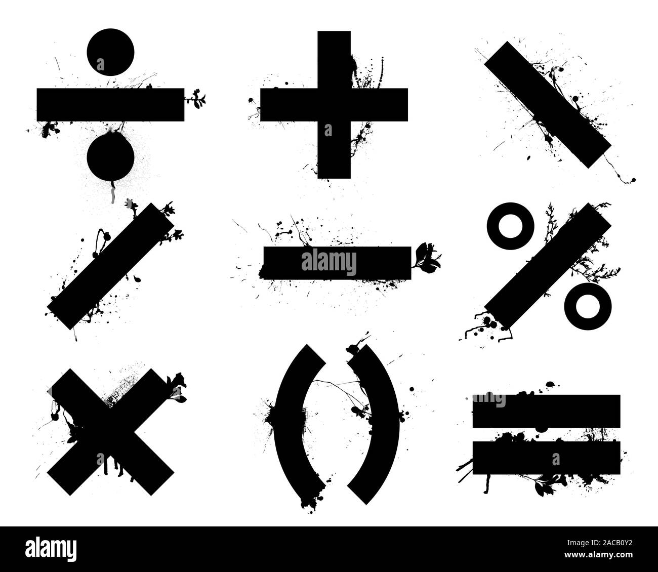 Math symbols Banque de photographies et d’images à haute résolution - Alamy