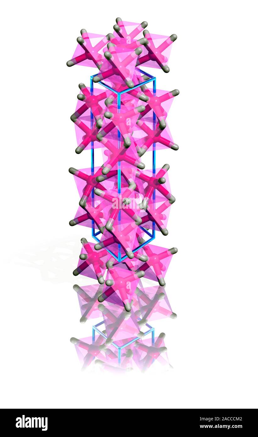 La structure du cristal de corindon, le modèle moléculaire. Corindon ...