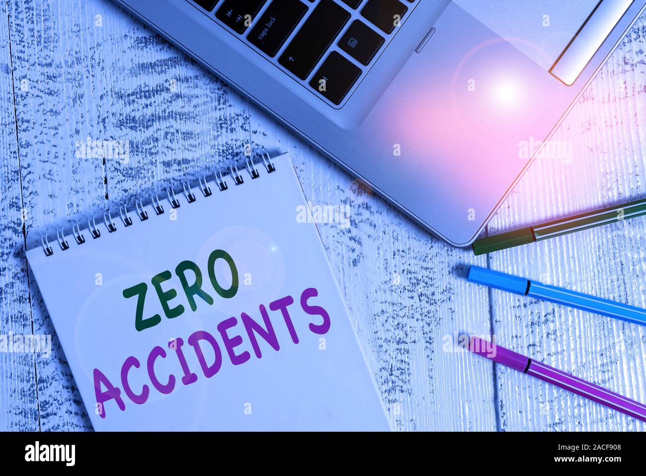 L'écriture de texte Word zéro accident. Photo d'affaires mettant en vedette stratégie importante ...