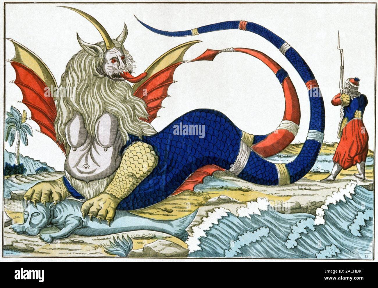 Harpie. Artwork d'une harpie, un animal de la mythologie grecque. D'Art ...