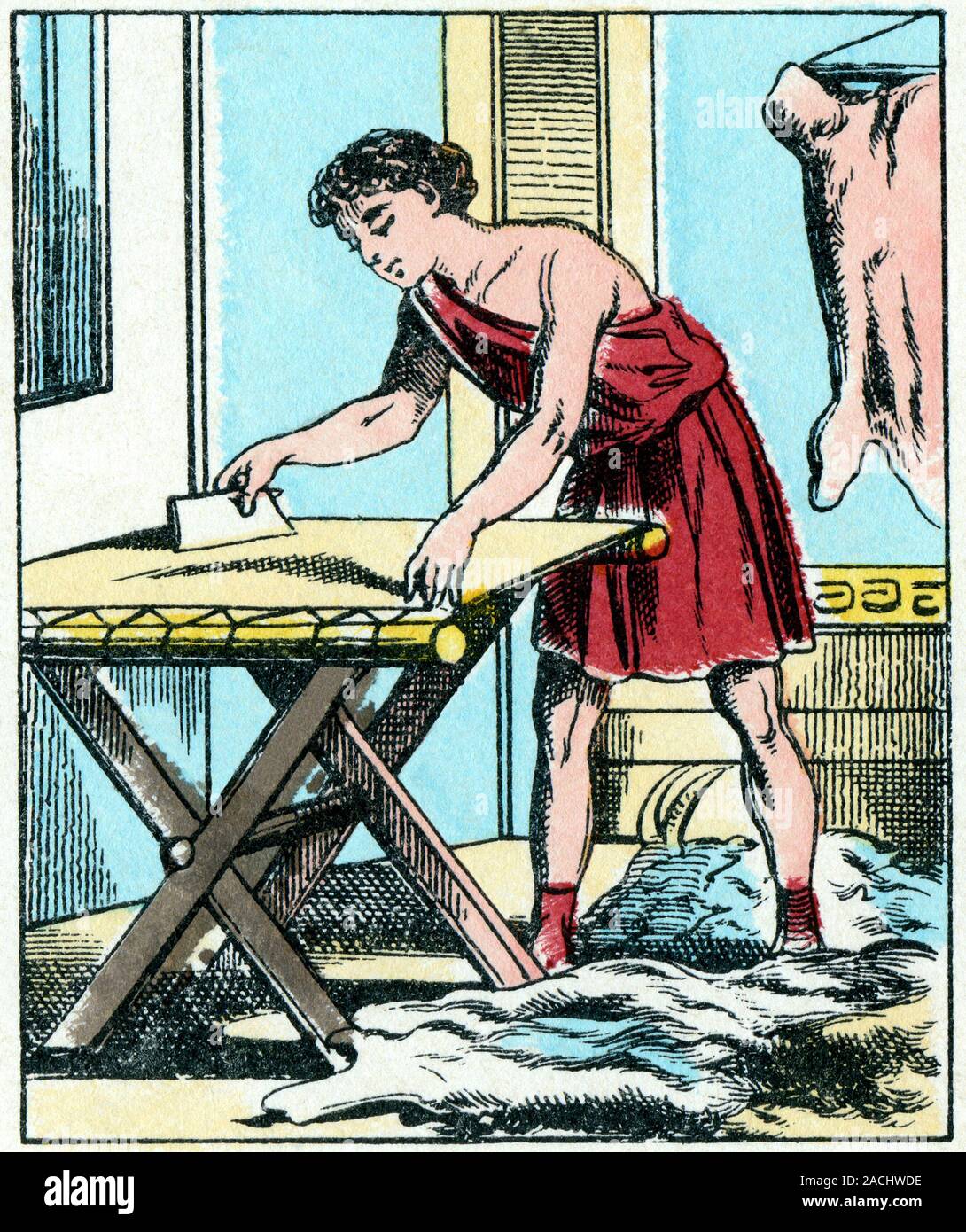 La production de parchemin dans l'antiquité classique. Un parchemin est ...