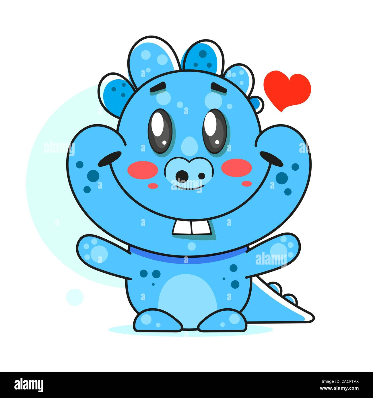 Cute Cartoon Dino Design. Drôle de personnage. Motif de la faune ...