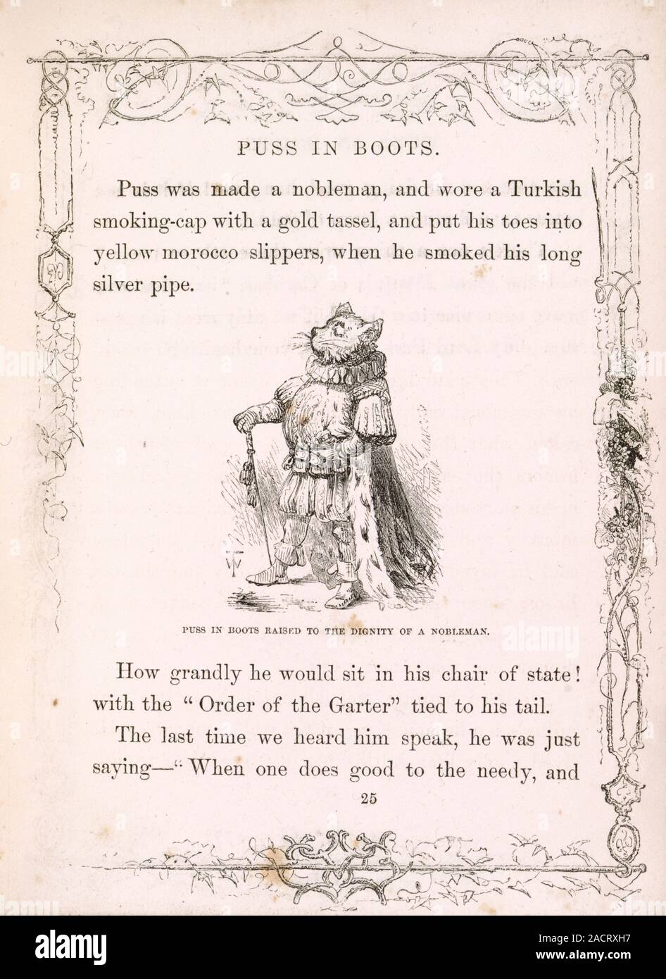 'Le Chat botté le Chat Botté élevés à la dignité d'un noble'. Image ...