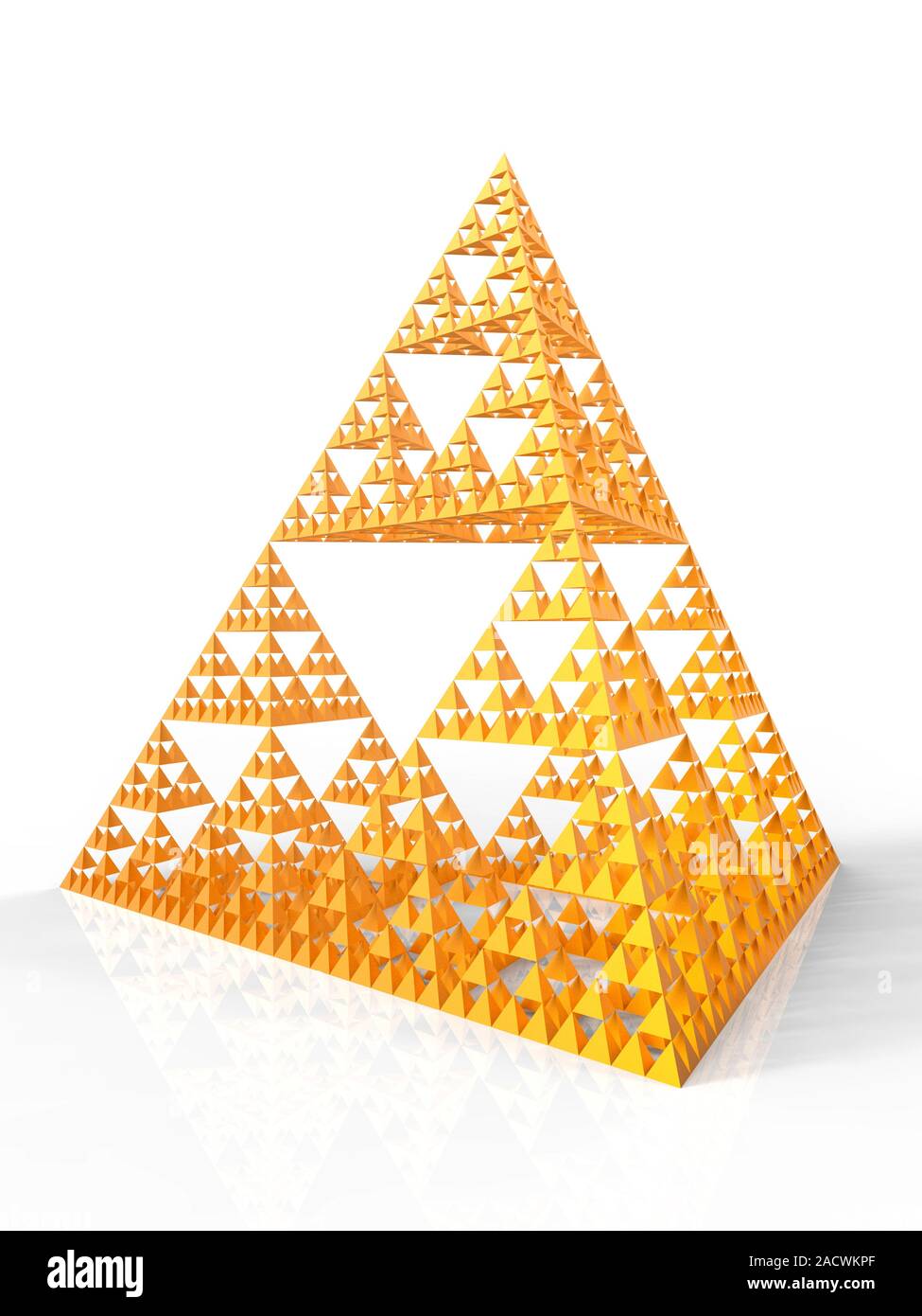 Pyramide fractale faite à partir d'un triangle de Sierpinski (ou le ...