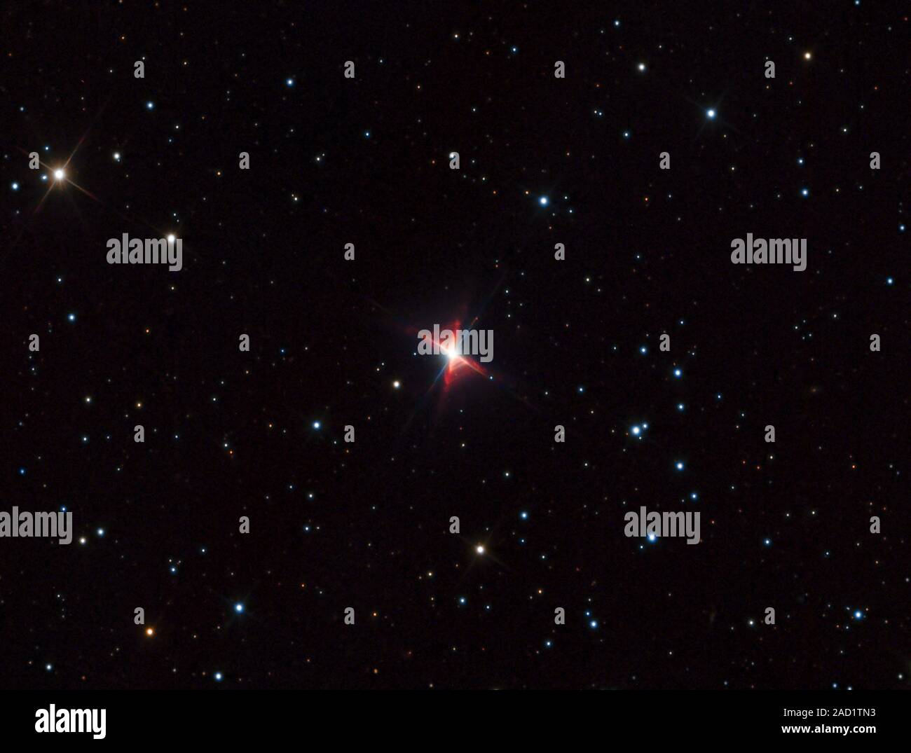 La nébuleuse du Rectangle Rouge. Image optique de la nébuleuse du ...