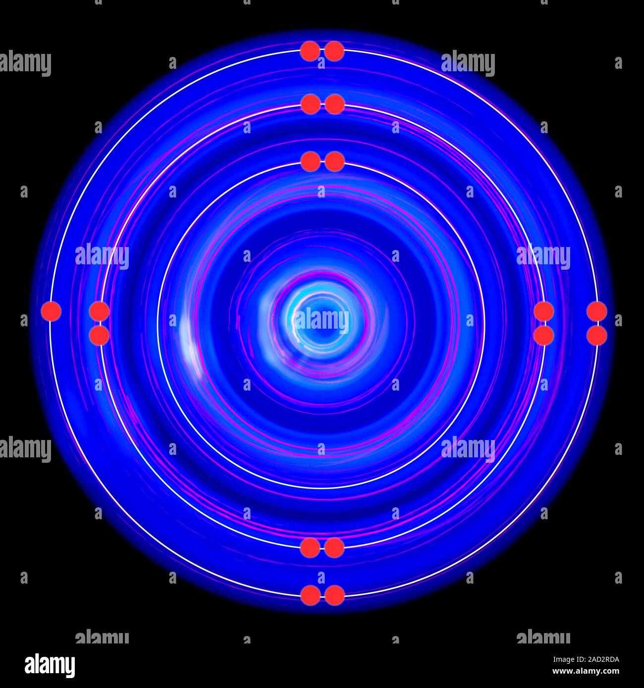 Le chlore (Cl). Schéma de la configuration électronique d'un atome de ...