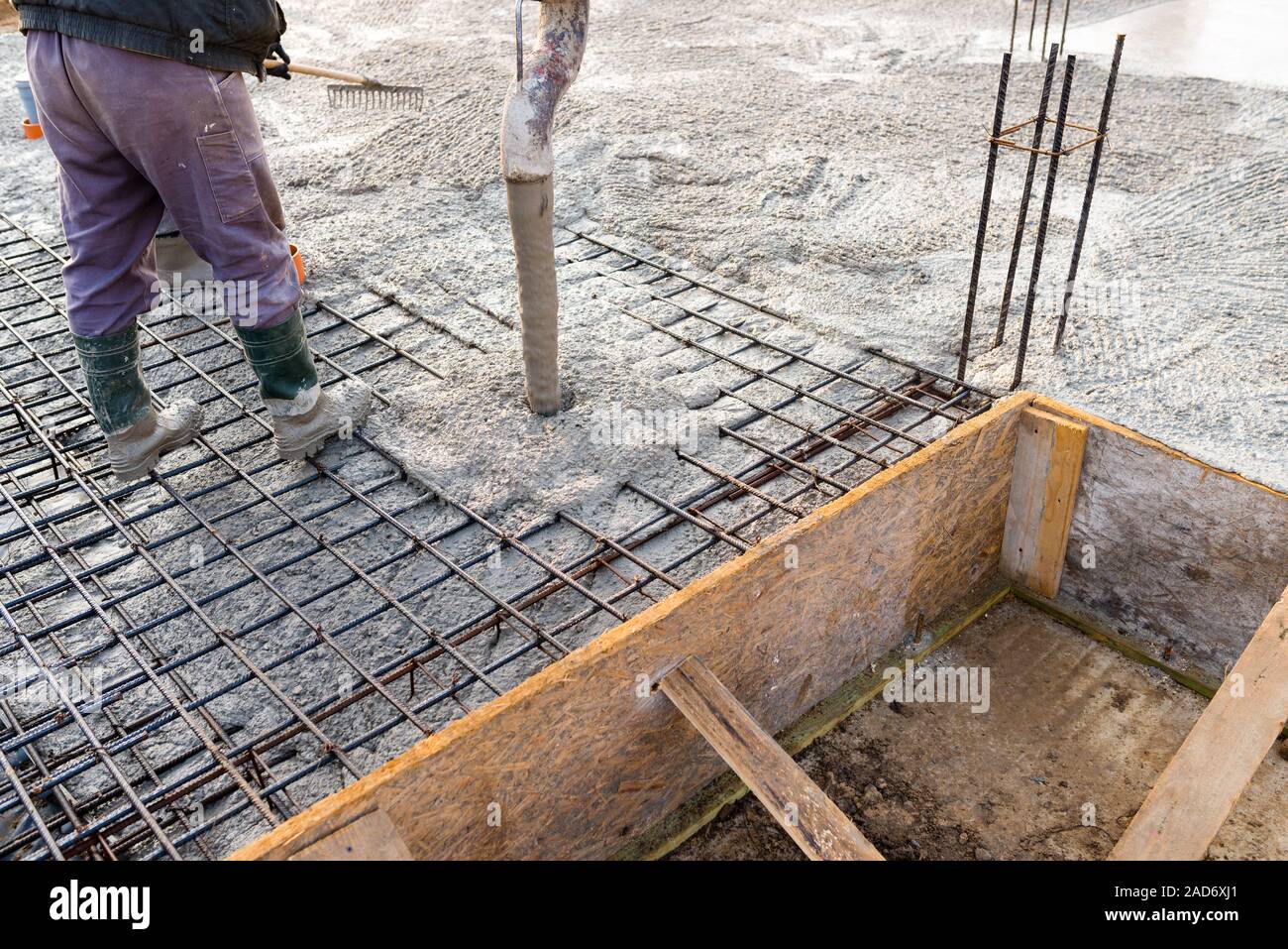 Dalle de béton coulée Photo Stock - Alamy