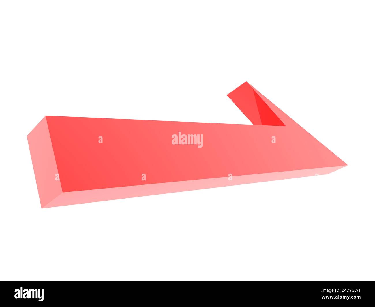 Fleche rouge droite Banque de photographies et d’images à haute ...