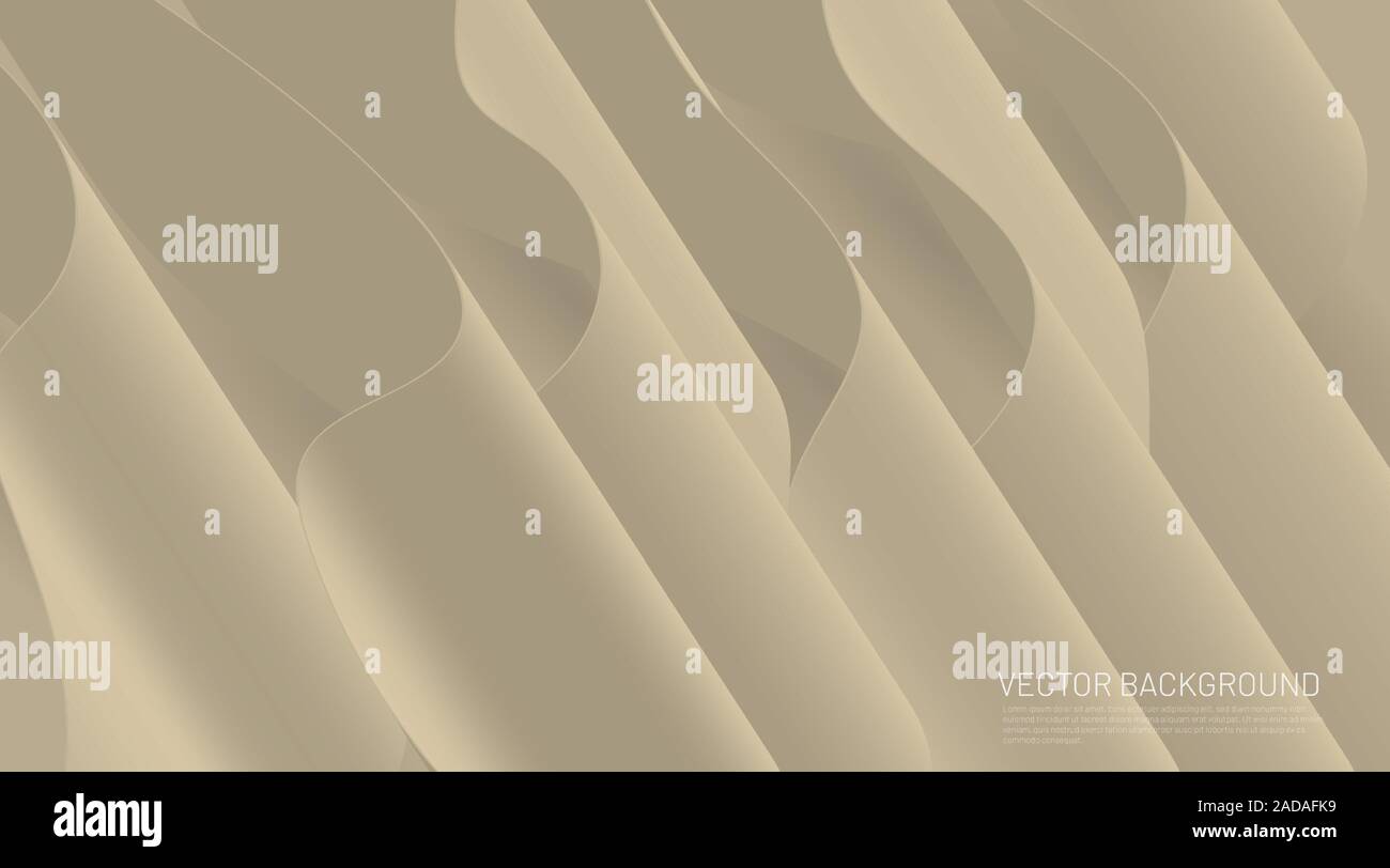 Ligne moderne fond vecteur d'onde. La texture marron vague concept ...