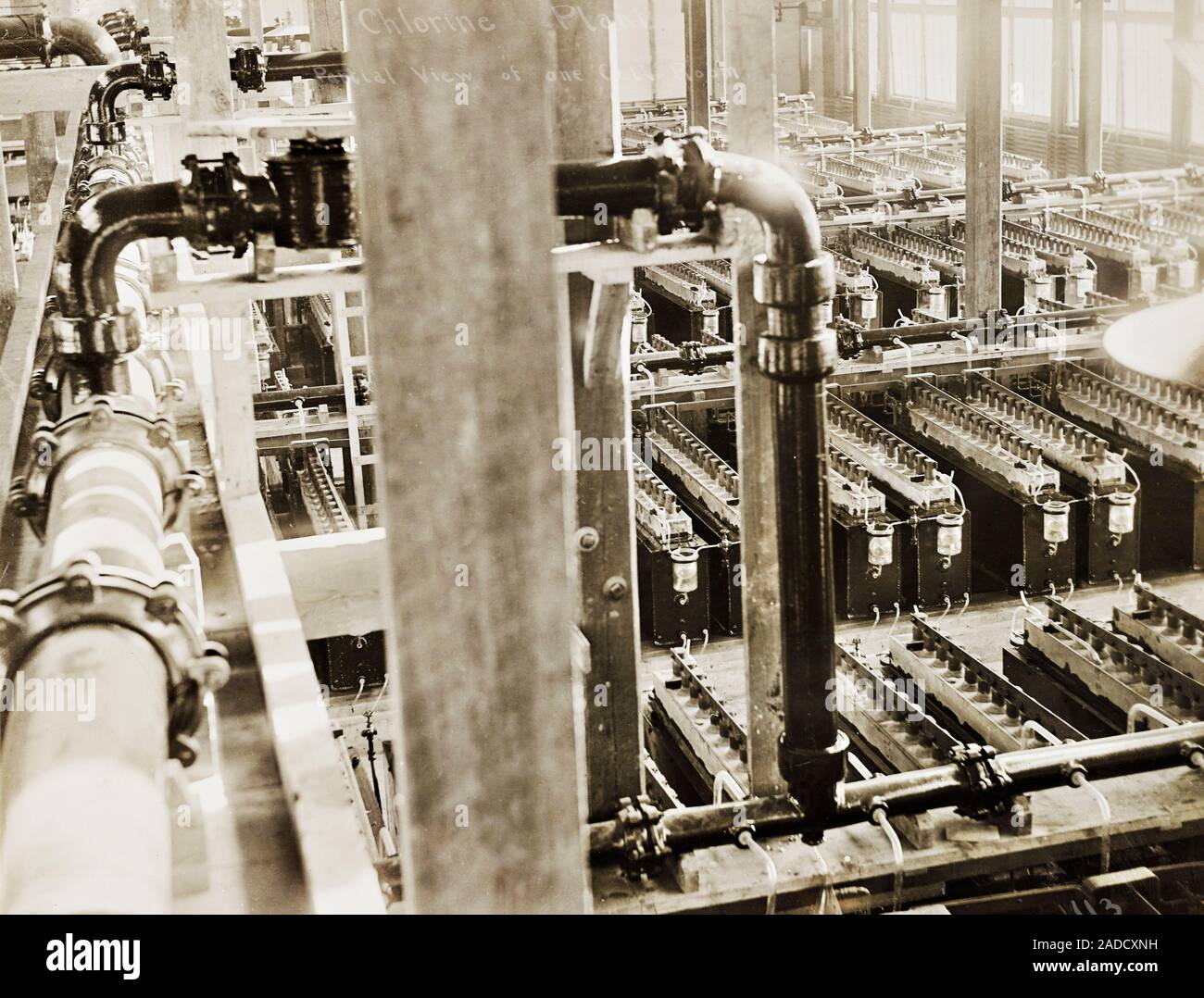 Usine à gaz de chlore, Première Guerre mondiale. À l'échelle ...