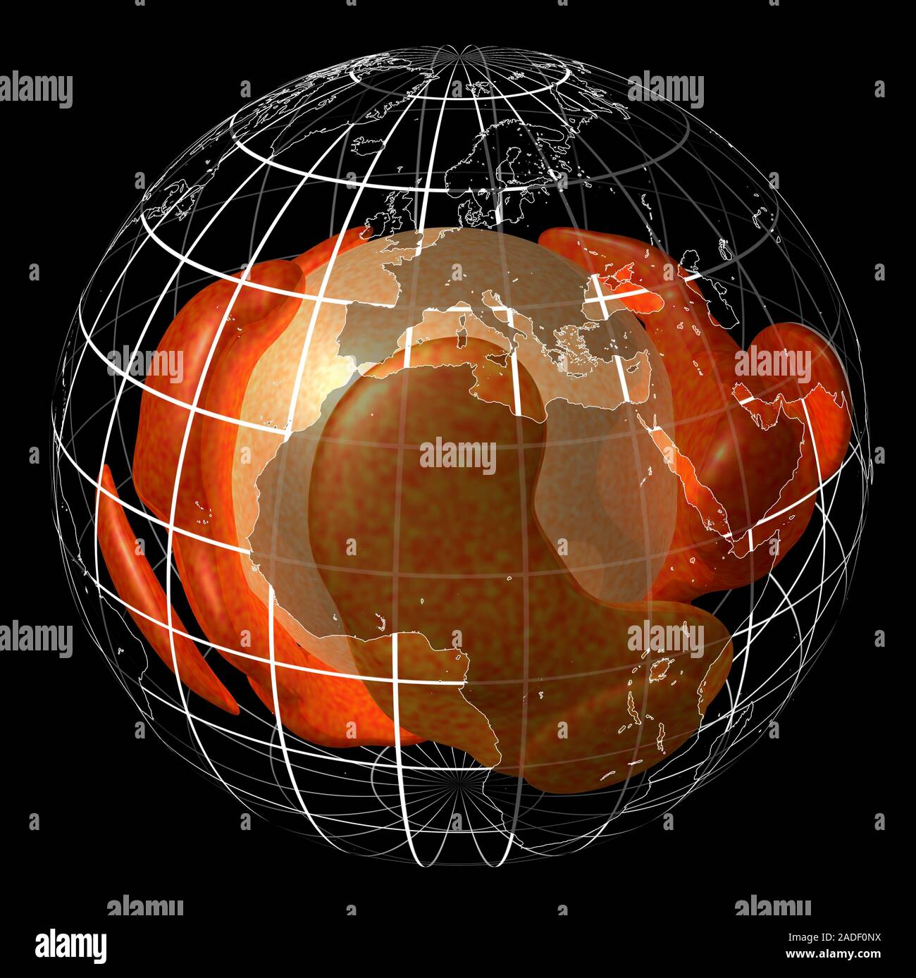 Moteur de magma théorie de la tectonique des plaques. Illustration ...