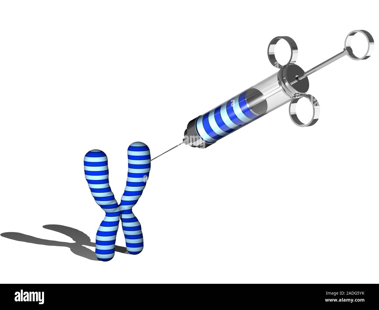 La thérapie génique. Ordinateur conceptuel représentant la thérapie ...