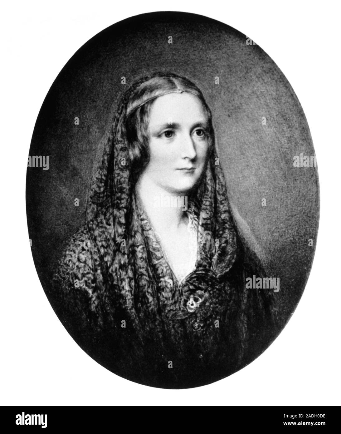 Mary Shelley. Portrait de l'anglais de Mary Shelley (1797-1851). Elle ...