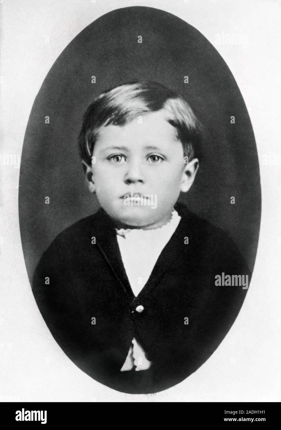 Orville Wright (1871-1948), future US aviator, âgée de trois ans ...