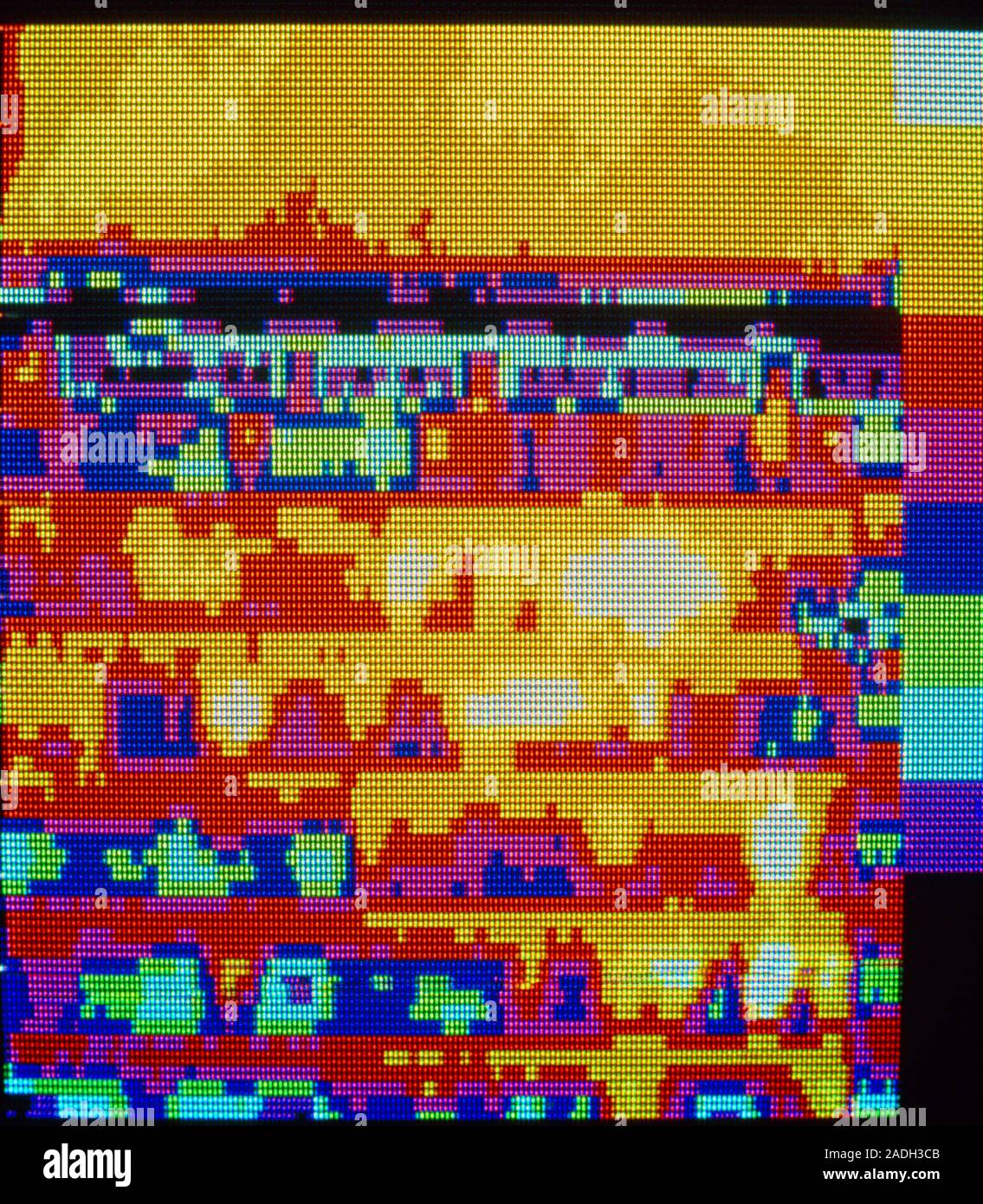 Du thermogramme d'un immeuble de bureaux avant montrant la répartition ...