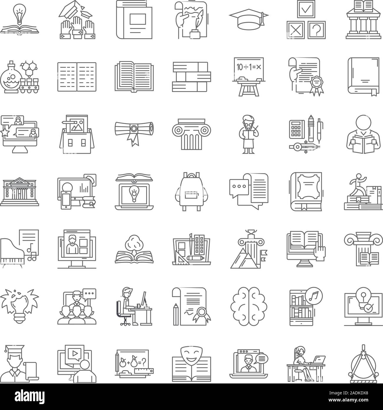 Symbole de chapeau de graduation et signes de graduation universitaire ...