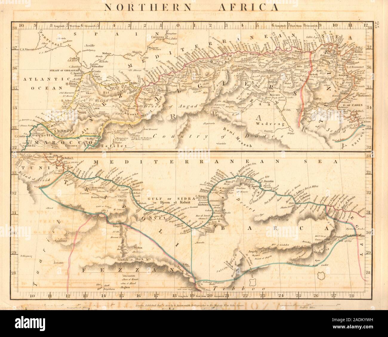 Maghreb map Banque de photographies et d’images à haute résolution - Alamy