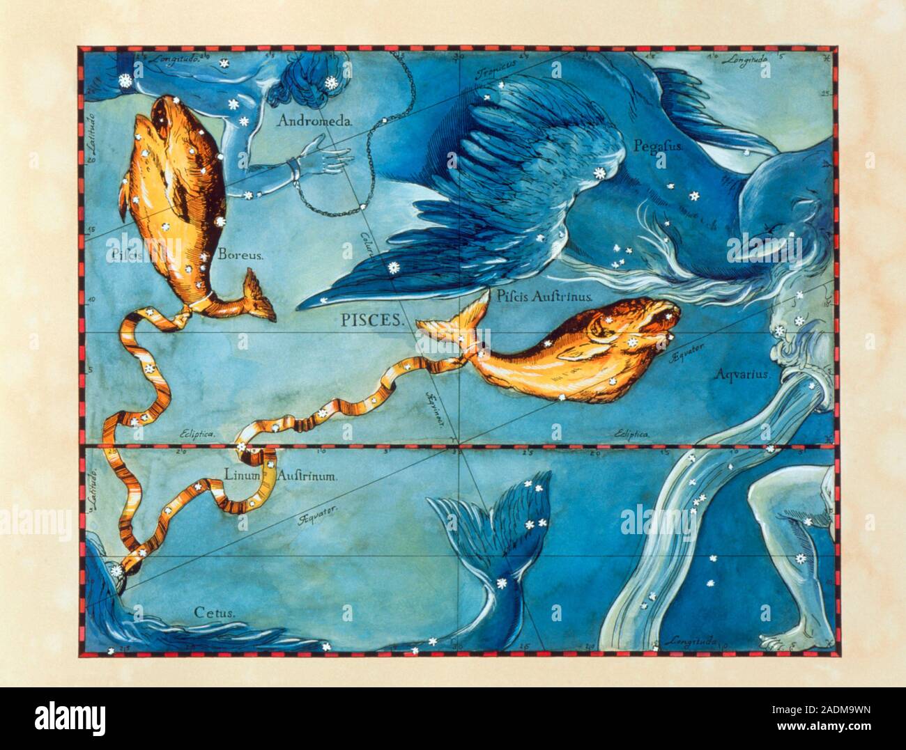 Le poissons. L'oeuvre historique de couleur de la constellation des ...