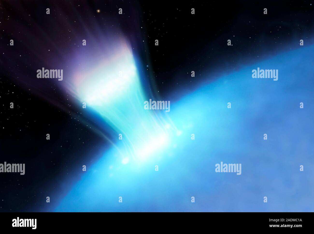 Planète L'ingestion. De l'oeuvre par une ingestion planétaire étoile ...