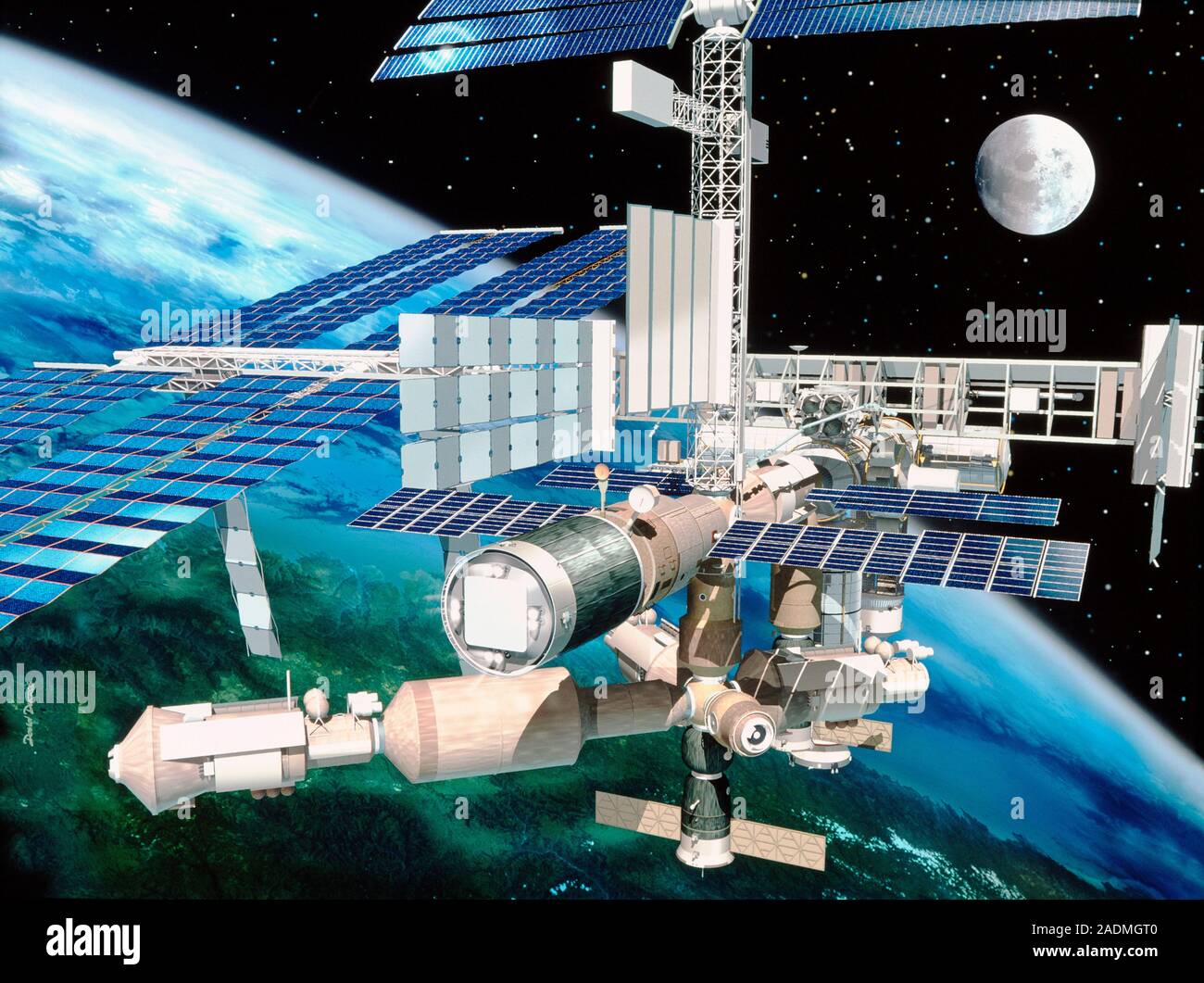 Station spatiale internationale (ISS). Artwork de la Station spatiale ...