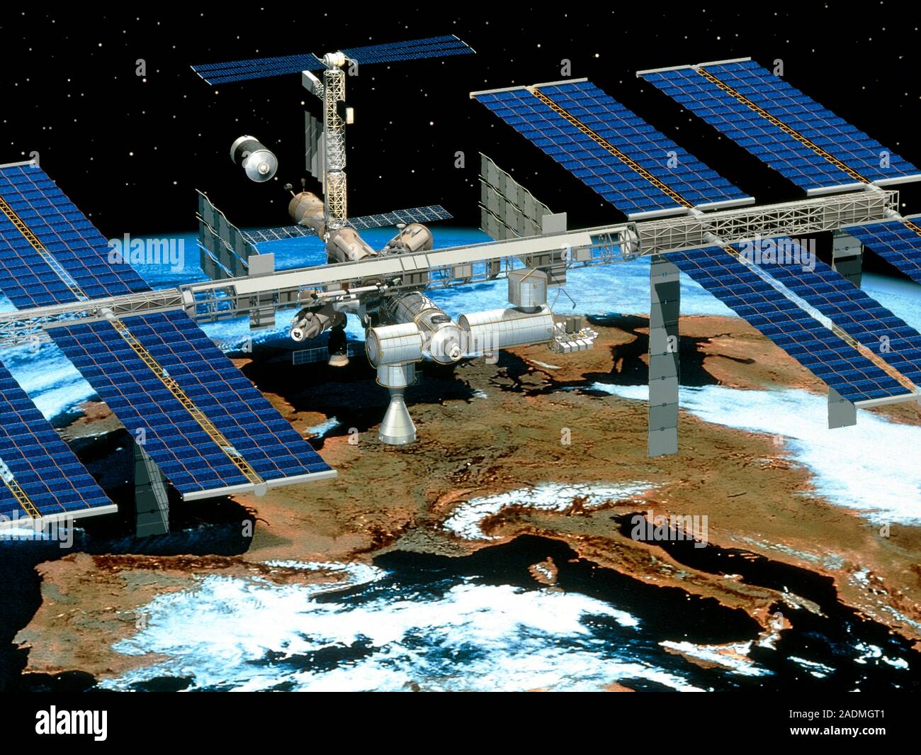Station spatiale internationale (ISS). Artwork de la Station spatiale ...