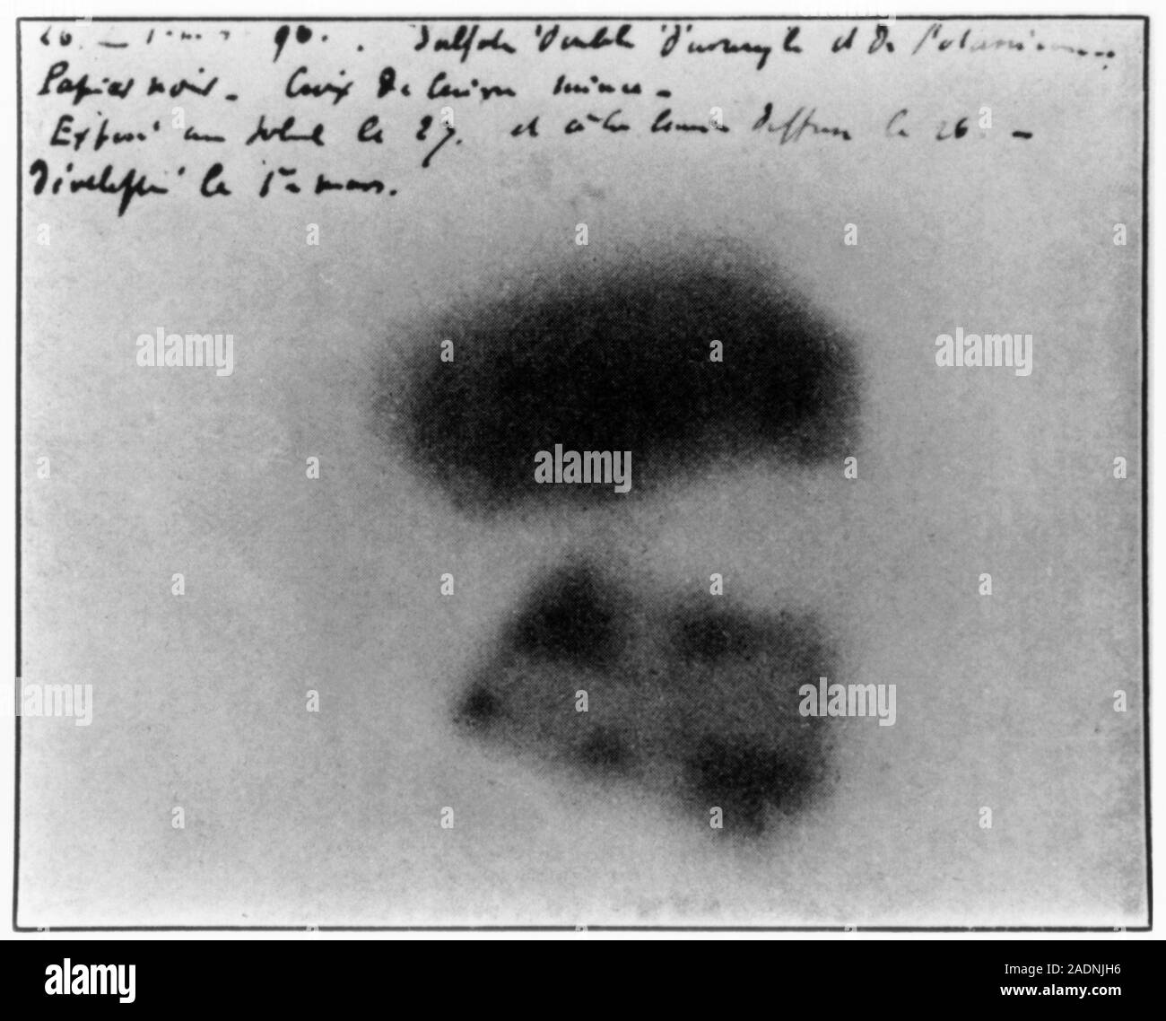 Découverte de la radioactivité. Cette photographie a conduit à la ...