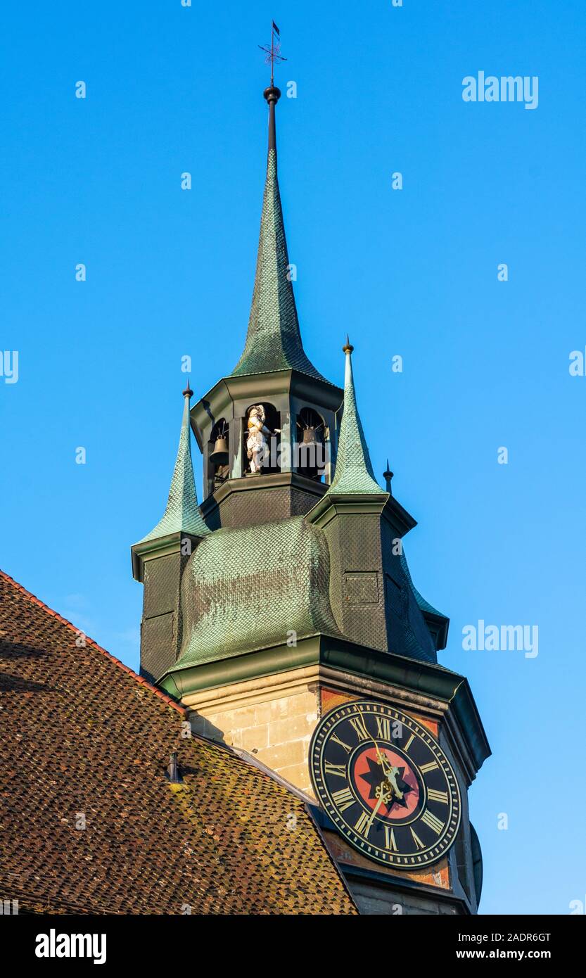 Clock tower swiss clock Banque de photographies et d’images à haute ...