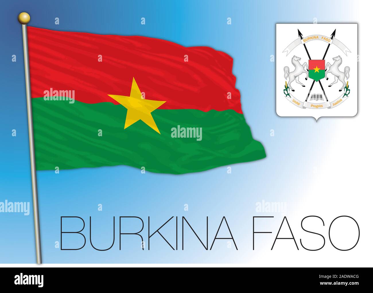 Drapeau de burkina faso Banque d'images vectorielles - Alamy