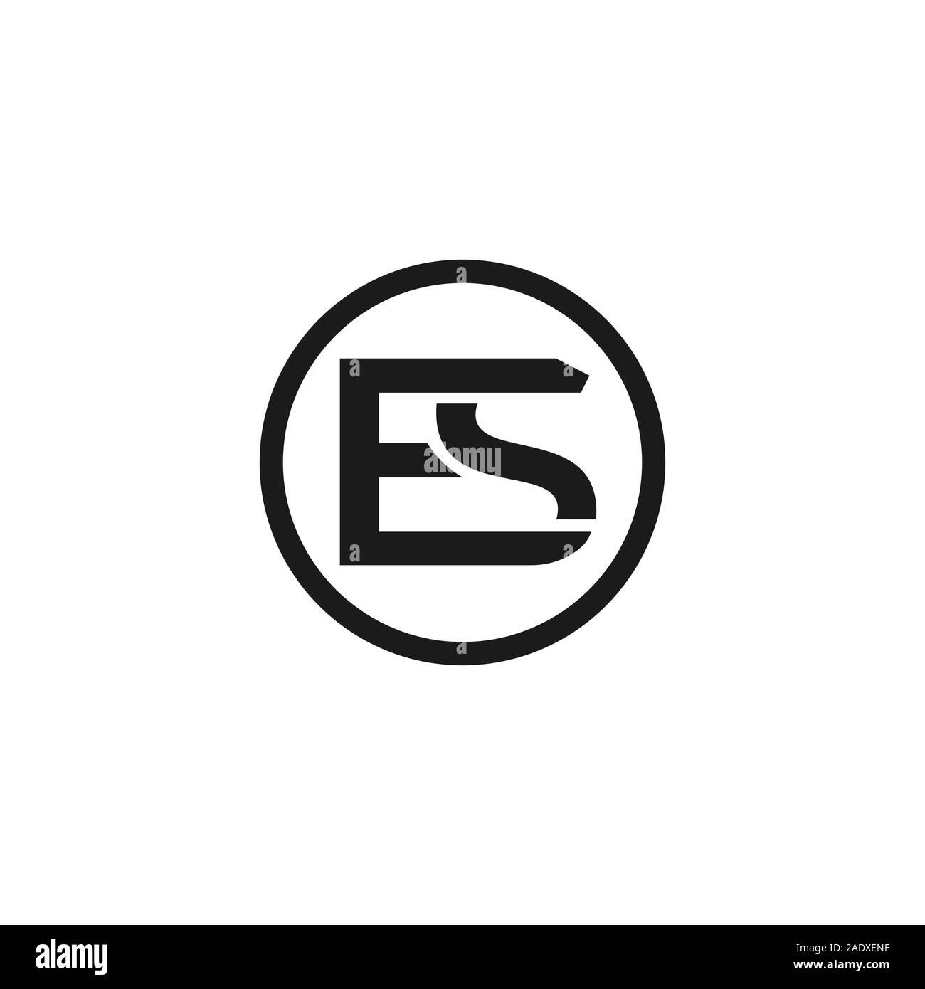 Initial es logo vector vectors Banque de photographies et d’images à ...