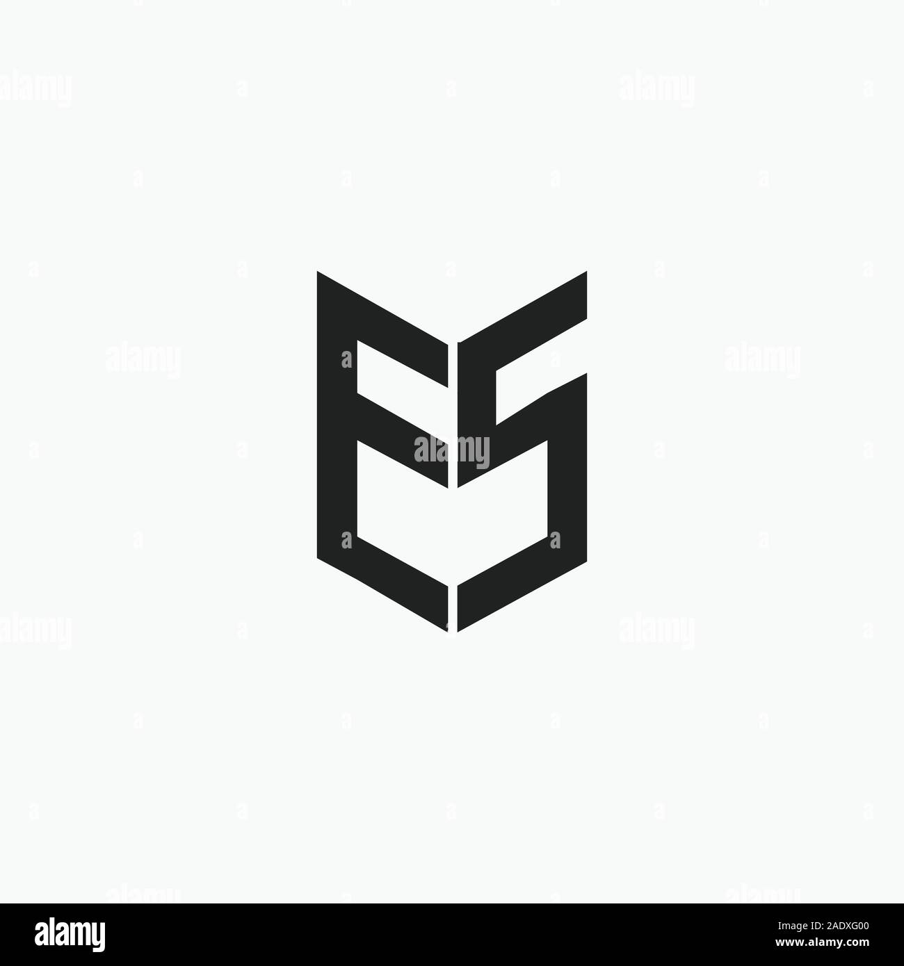 Initial es logo vector vectors Banque de photographies et d’images à ...