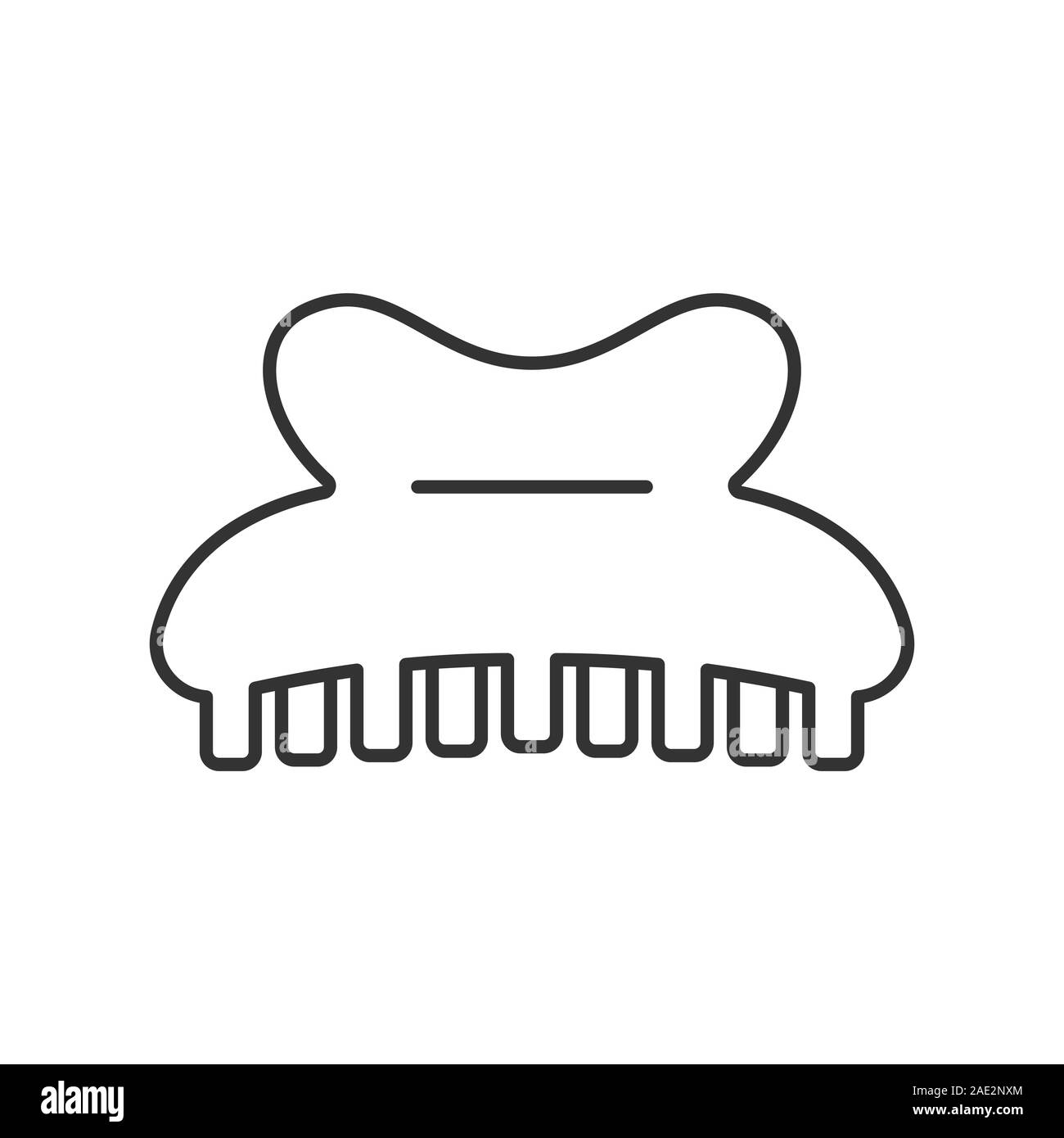 Pince à cheveux pince icône linéaire. Fine ligne illustration. Symbole ...