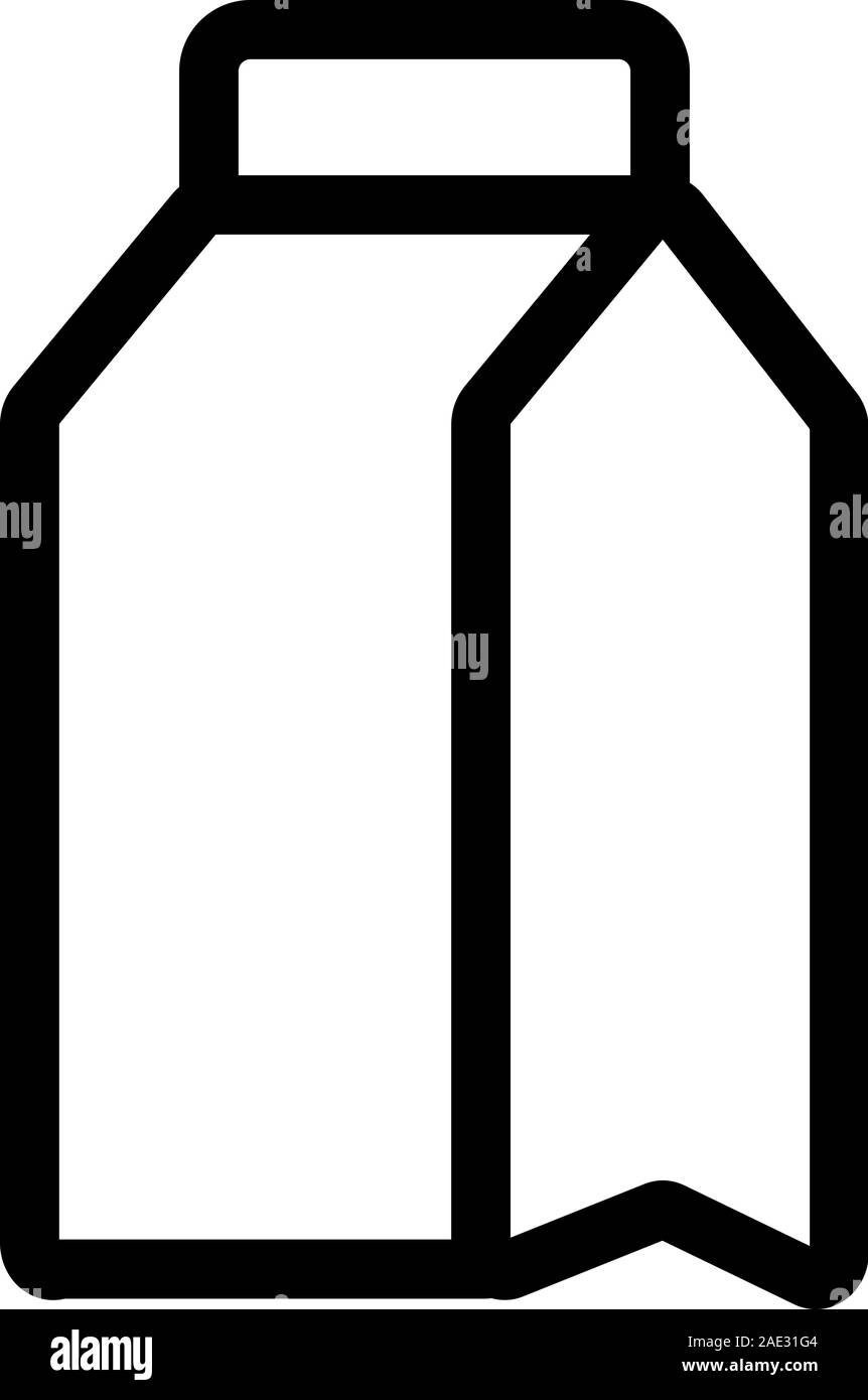Lait dans l'icône de vecteur. Illustration symbole contour isolé Image ...
