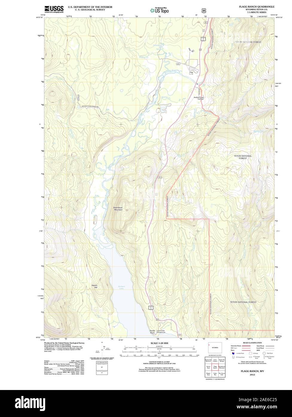 Flagg ranch Banque d'images détourées - Alamy