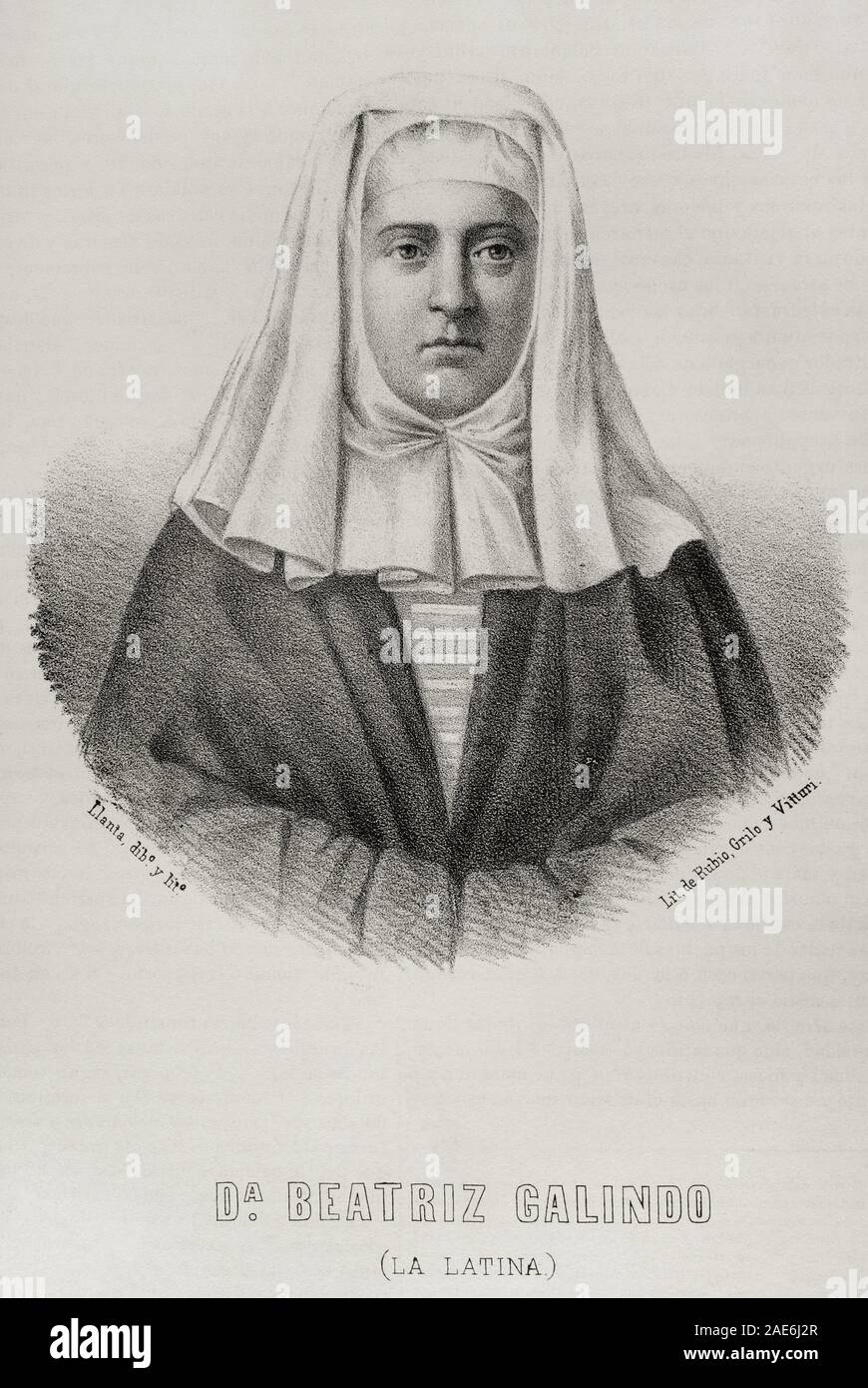 Beatriz Galindo, llamada "la Latina" (1465-1535). Escritora y humanista española, maestra de ...