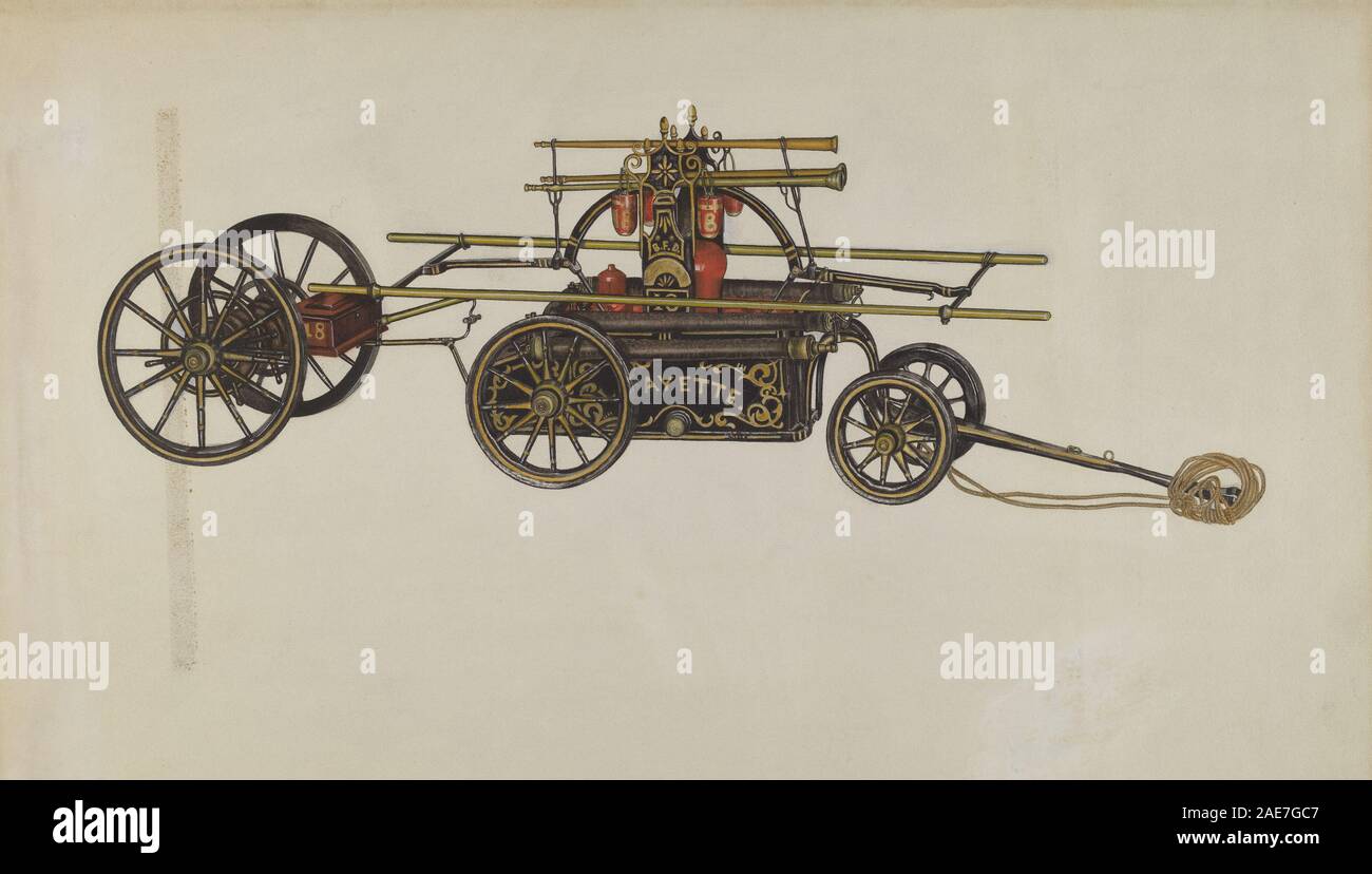 Modèle d'un moteur d'incendie ; années 1937 Betty date Fuerst, modèle d ...