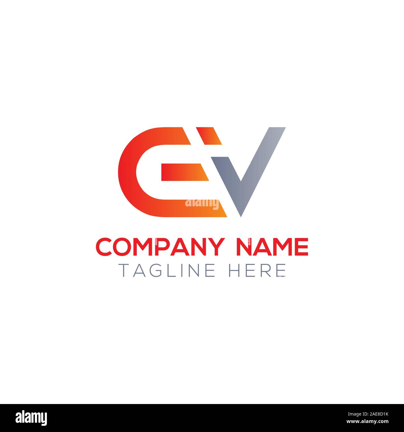 EV initiale Lettre Logo mixte. Lettre de la création de logo d ...