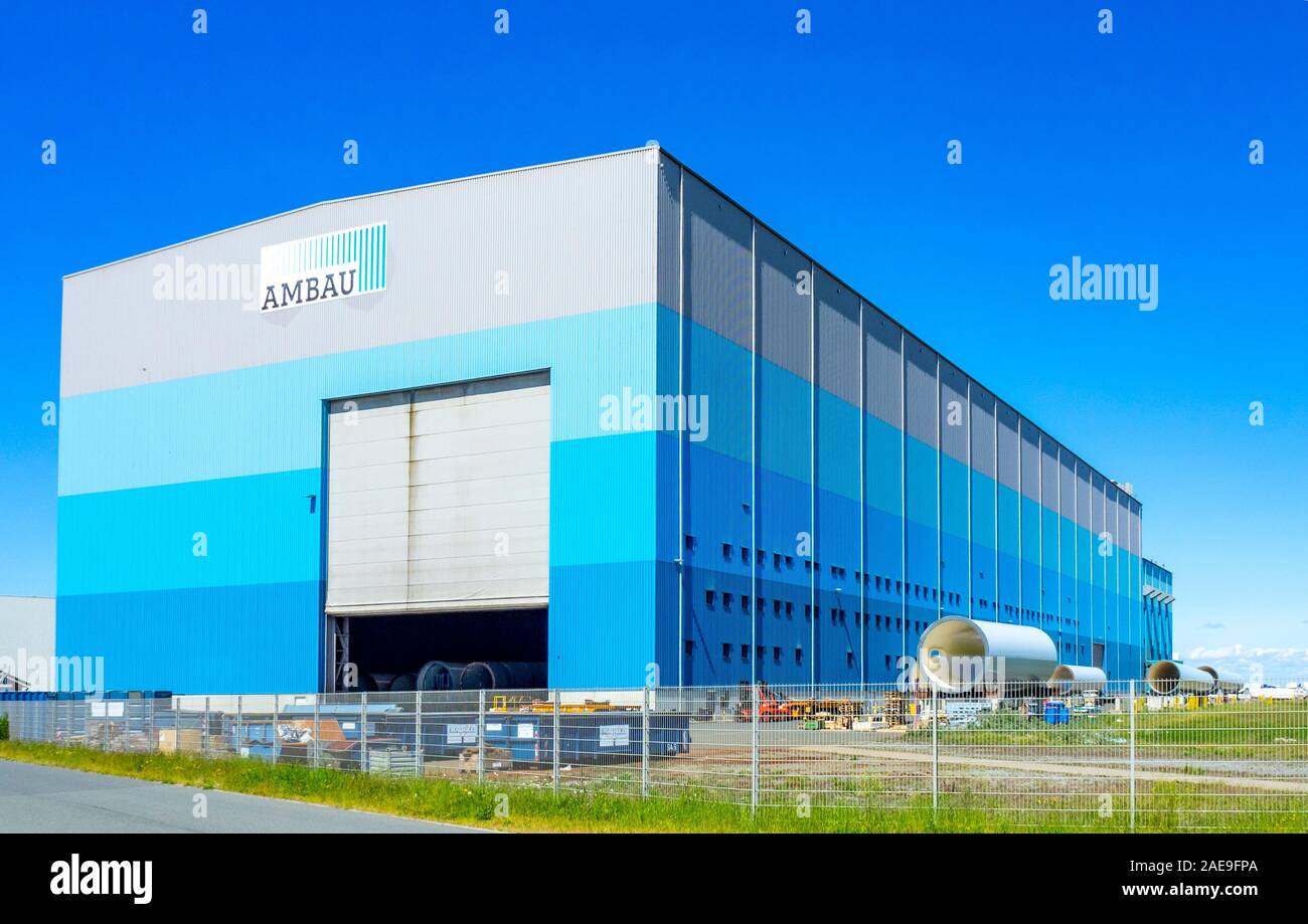 Ambau GmbH fabrique des éoliennes offshore à Cuxhaven, en Basse-Saxe ...