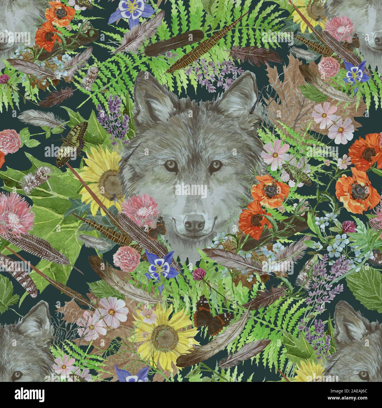 Motif de fond loup Banque de photographies et d’images à haute ...