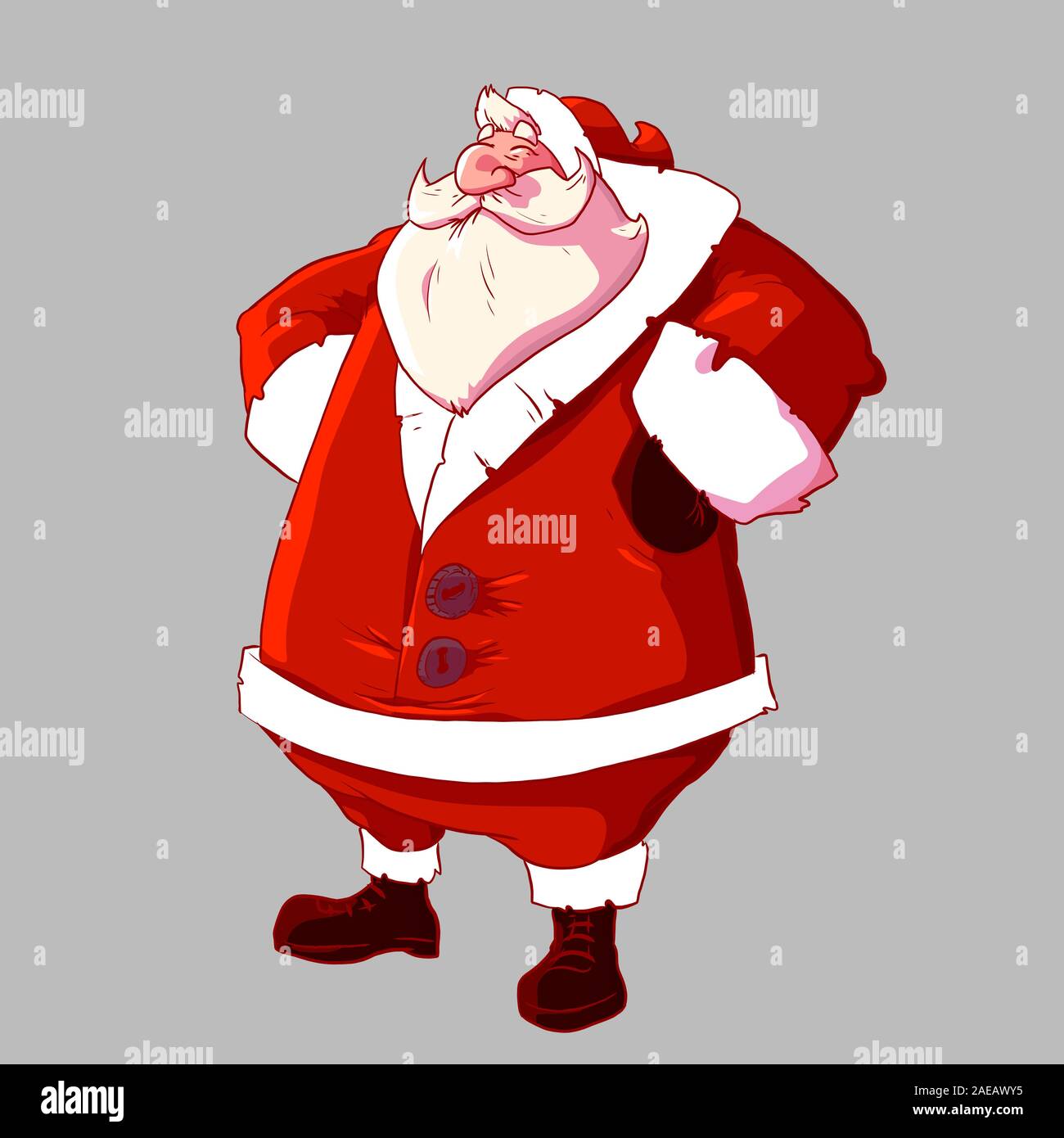 Père noël dessin animé Banque de photographies et d’images à haute ...