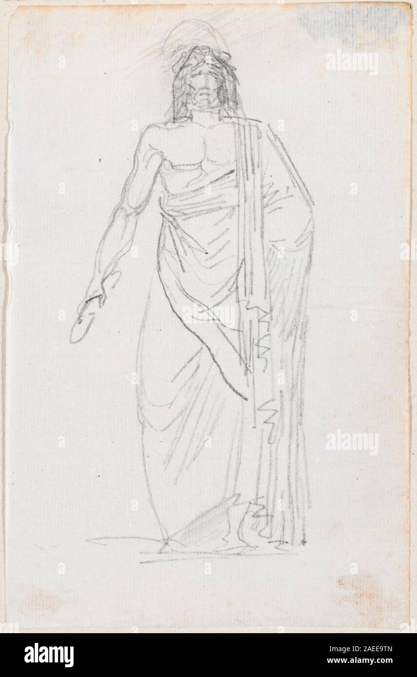 Hubert Robert, statue de Zeus tenant un foudre, probablement c 1754 ...