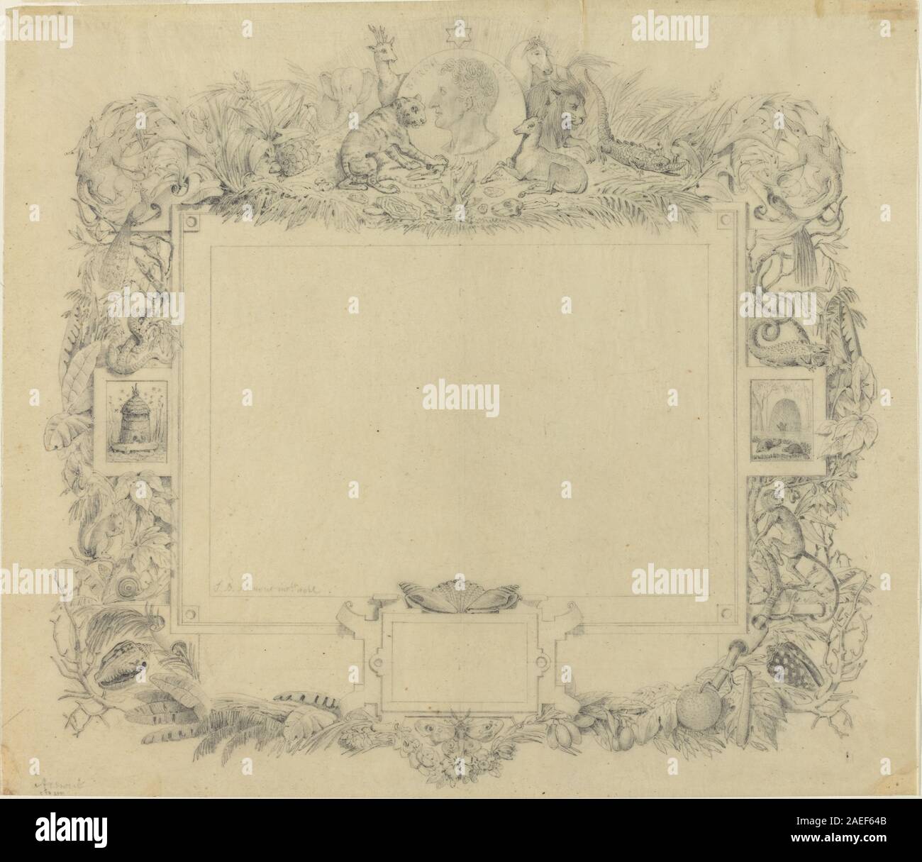 Jean-Baptiste Arnout, Conception pour une frontière avec un Portrait du ...