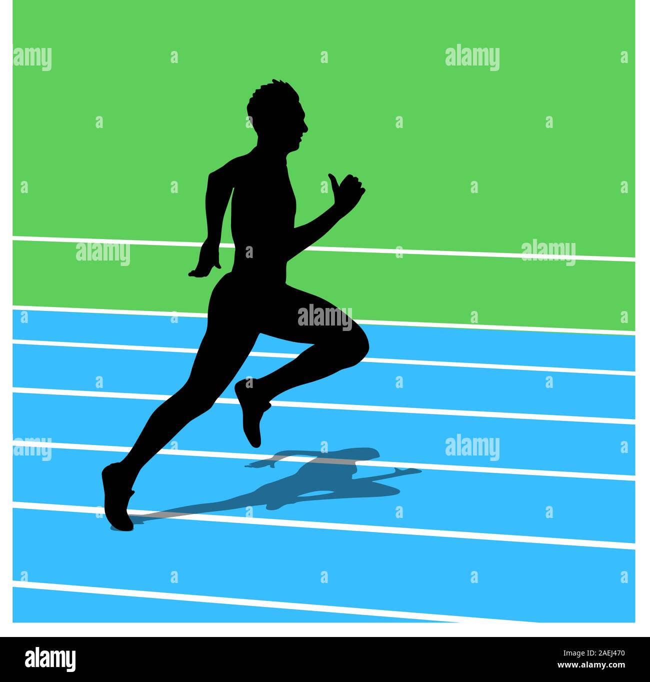 L'exécution de silhouettes. Vector illustration Image Vectorielle Stock ...