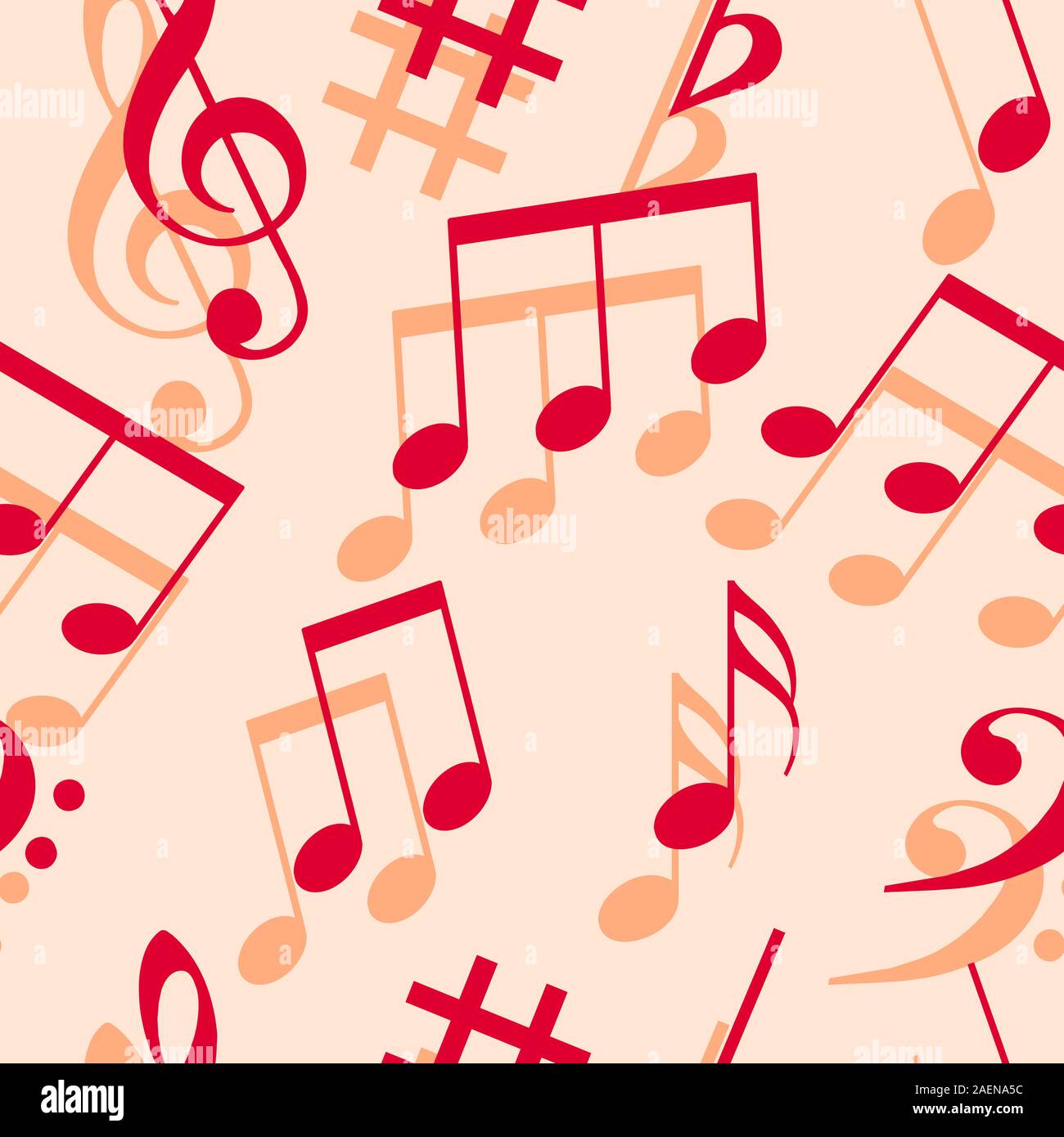 Les notes de musique. Fond d'écran transparent Image Vectorielle Stock ...